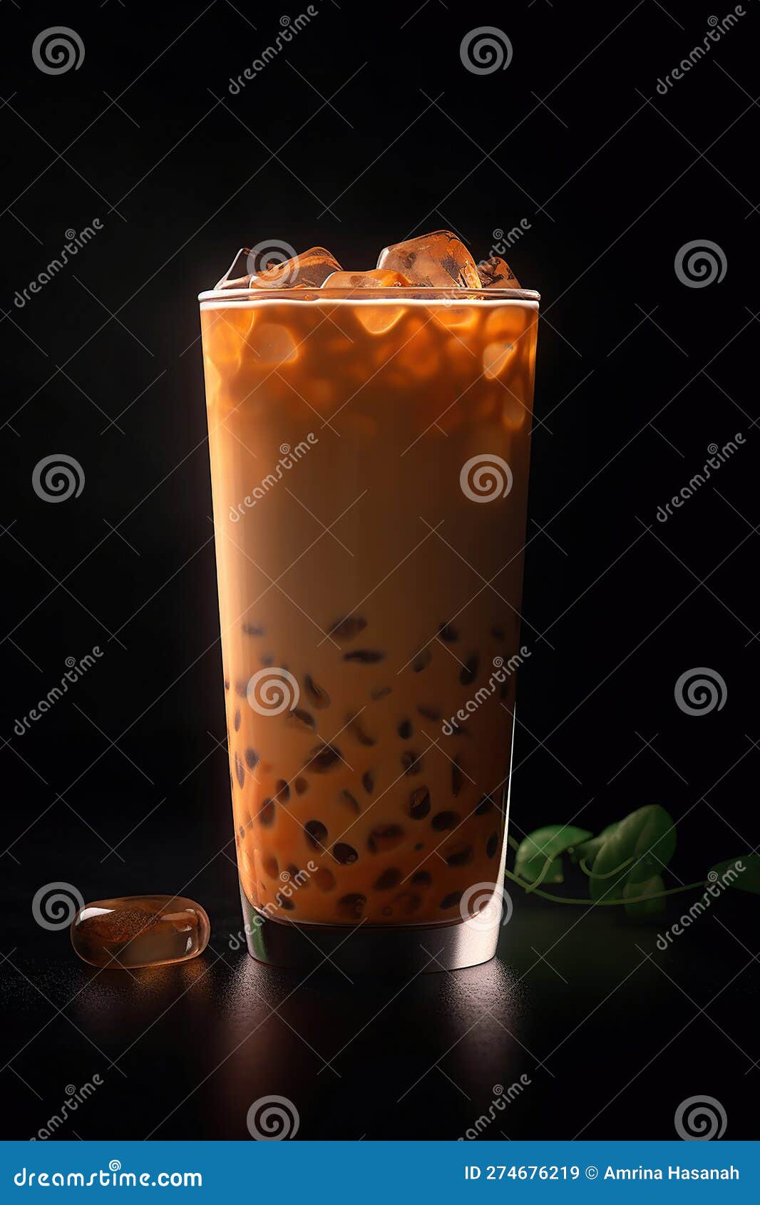 Iced Milk Tea is a Mixture of Thai Tea and Milk. Generative AI ...