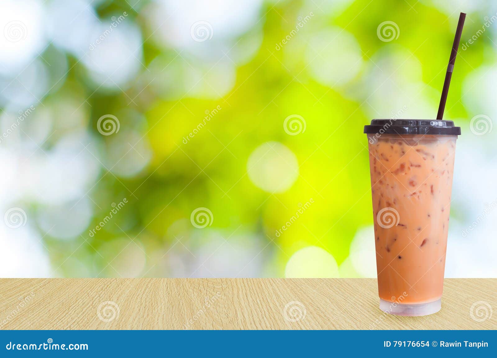 Iced Milk Tea on Nature Background Stock Photo - Image of iced, glass ...