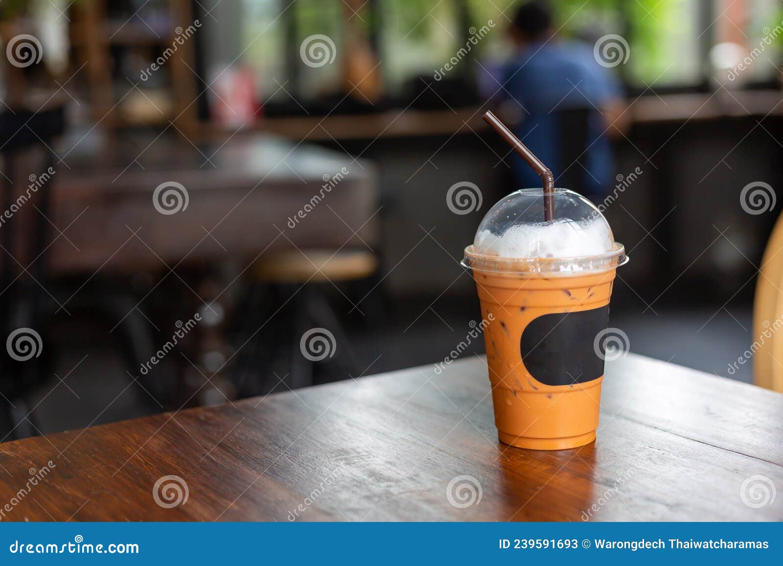 Iced Milk Tea in a Plastic Cup Stock Image - Image of pearls, drink ...