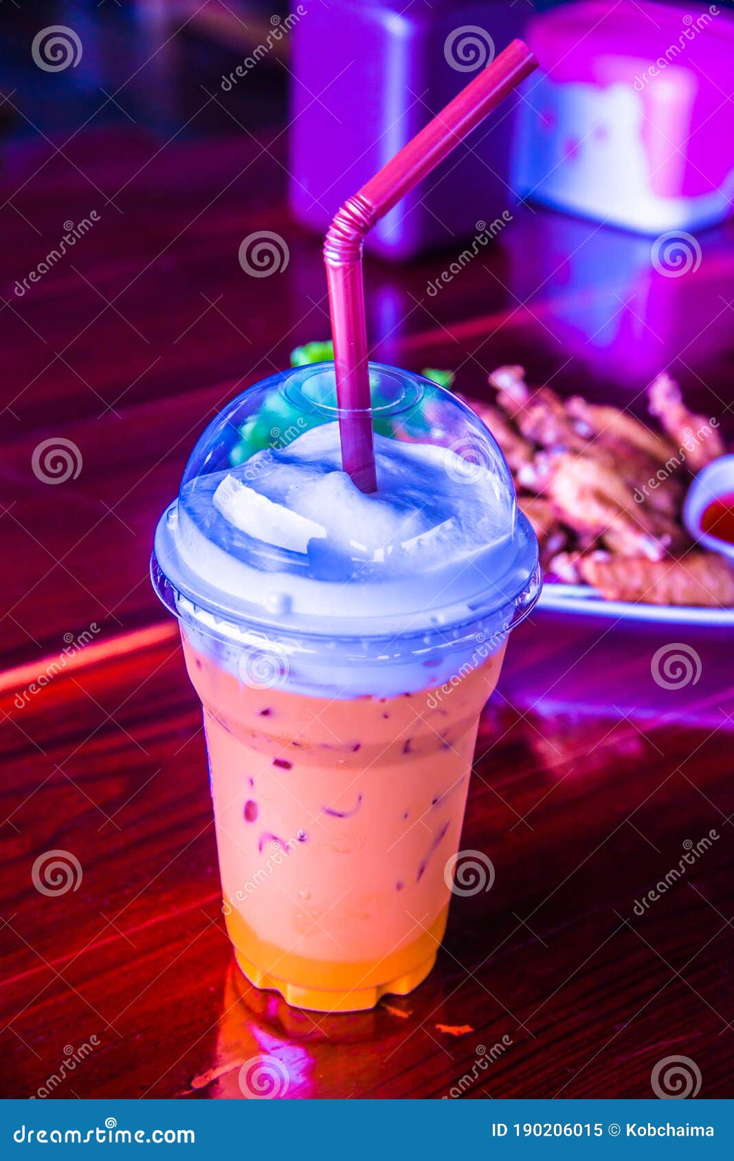 Iced Milk Tea in Plastic Cup Stock Image - Image of shake, culture ...