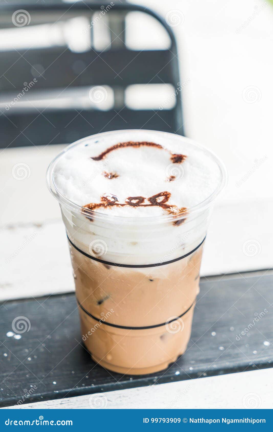 Iced mocca coffee stock image. Image of coffee, table - 99793909