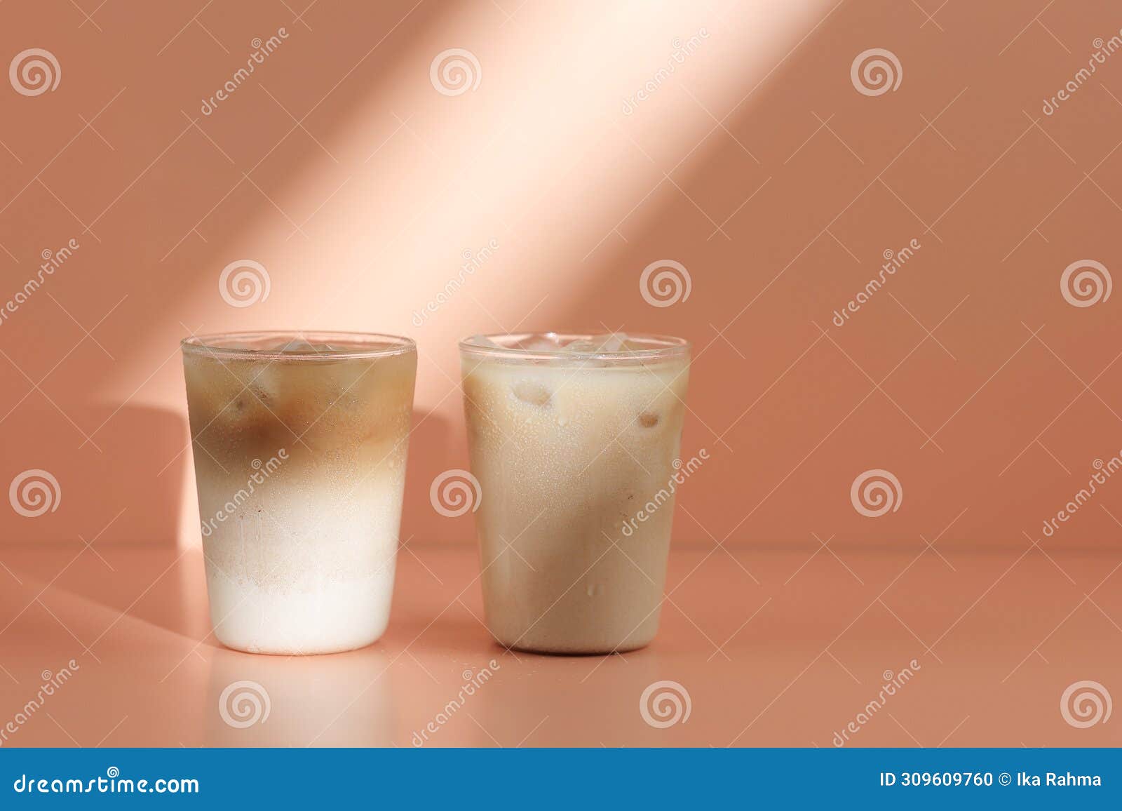 Iced Mocca Coffee Latte Milk Stock Photo - Image of motion, foam: 309609760