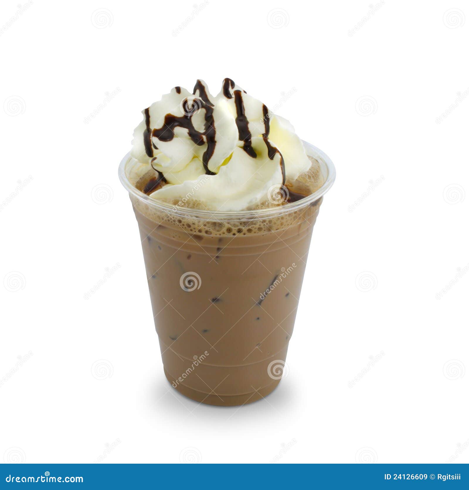 Iced Mocha With Whipped Cream Stock Image - Image of iced, isolated ...