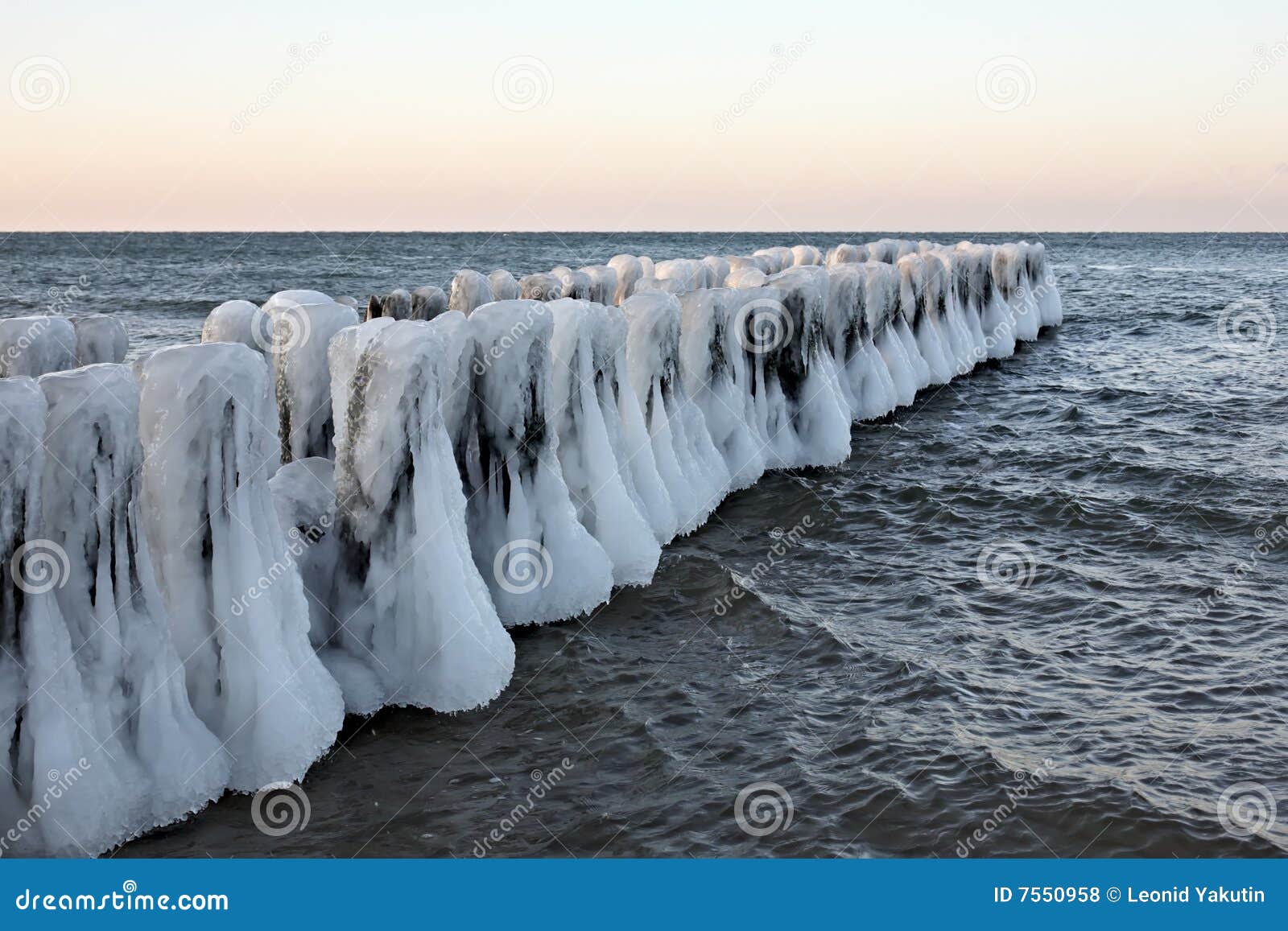 The iced over pier stock photo. Image of shore, mole, coast - 7550958