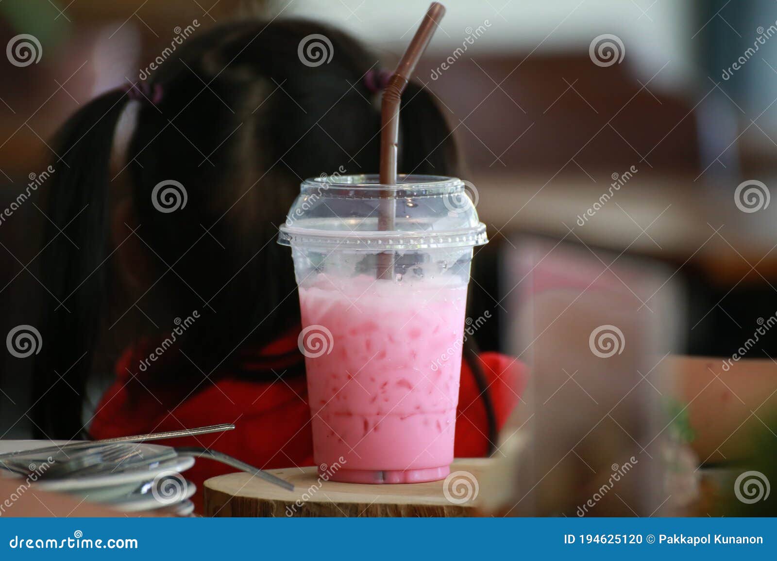 Iced pink sweet milk stock photo. Image of flow, iced - 194625120