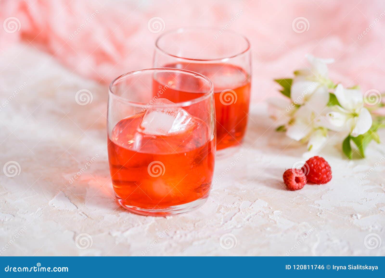 Iced Red Juice, in a Glass. Fresh Cold Drink. Stock Photo - Image of ...