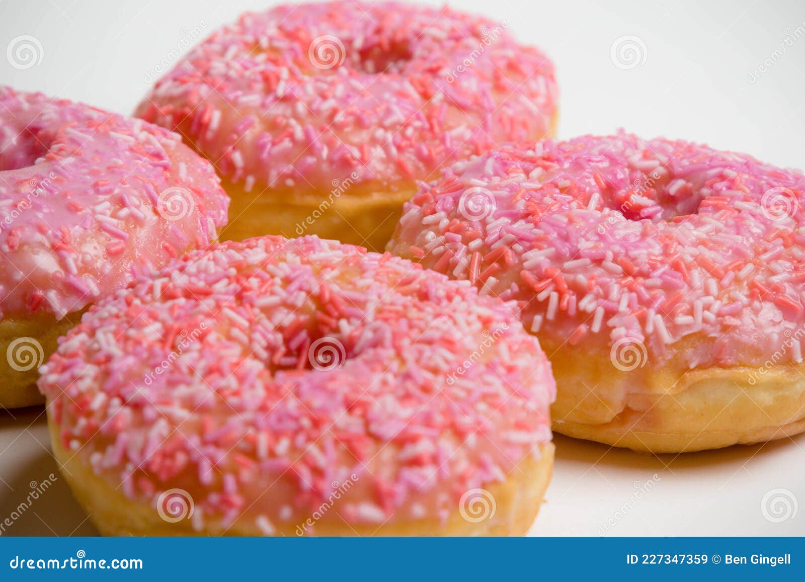 Iced Ring Donuts stock image. Image of isolated, food - 227347359