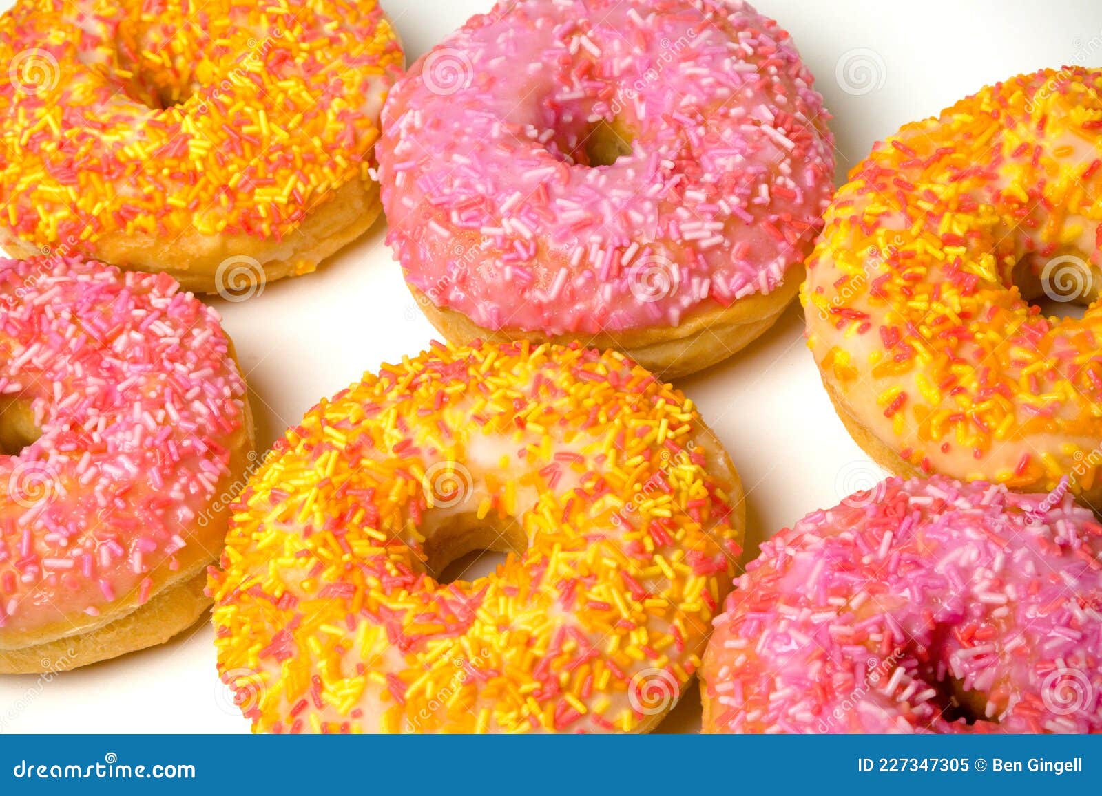 Iced Ring Donuts stock image. Image of bakery, fried - 227347305