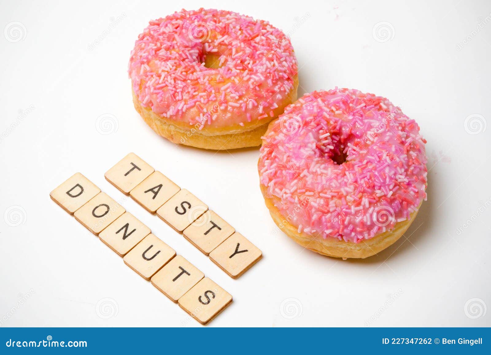 Iced Ring Donuts stock photo. Image of cake, nutrition - 227347262