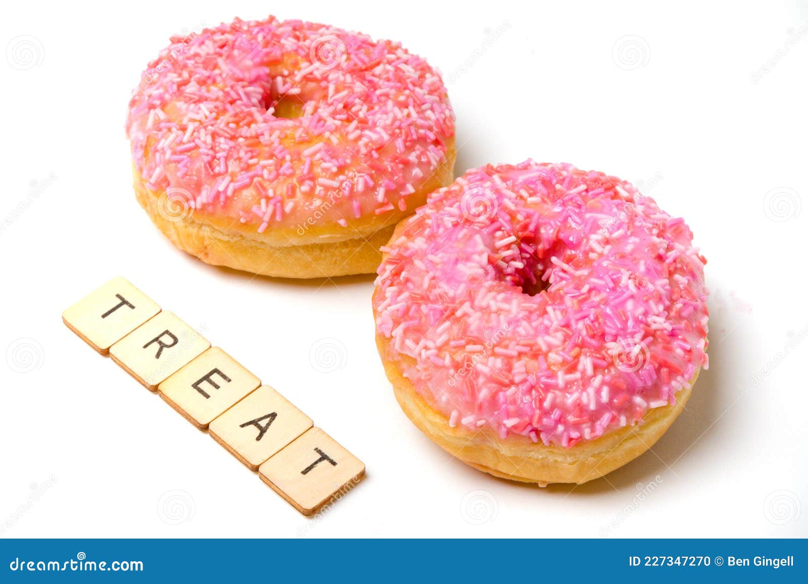 Iced Ring Donuts stock photo. Image of diet, snack, reading - 227347270