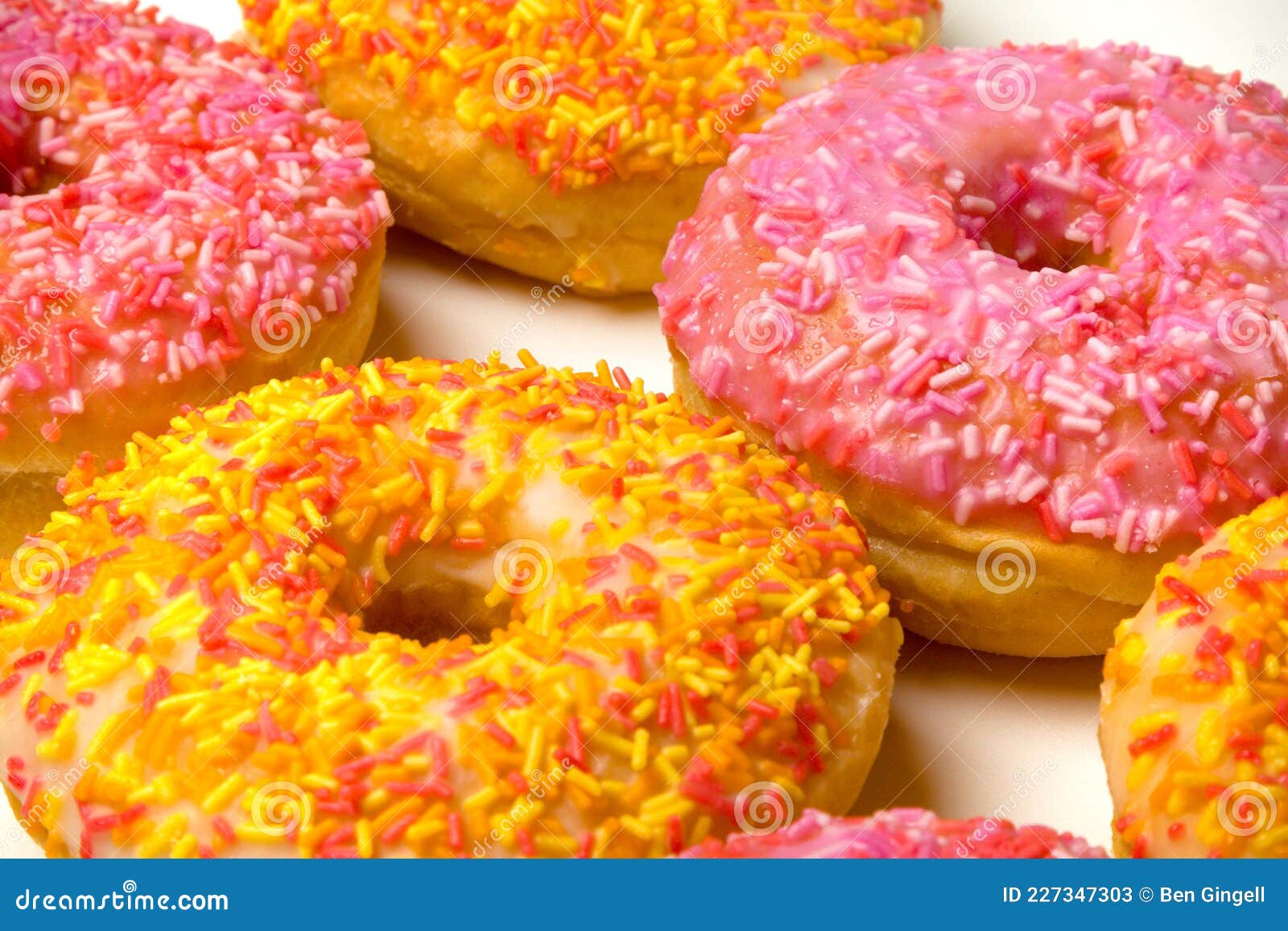 Iced Ring Donuts stock image. Image of snack, donuts - 227347303