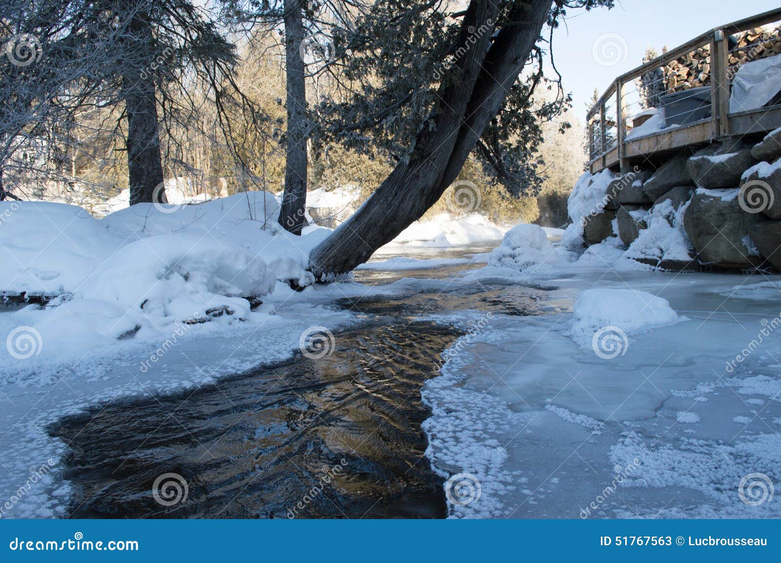 Iced river edge stock image. Image of freshwater, vacation - 51767563
