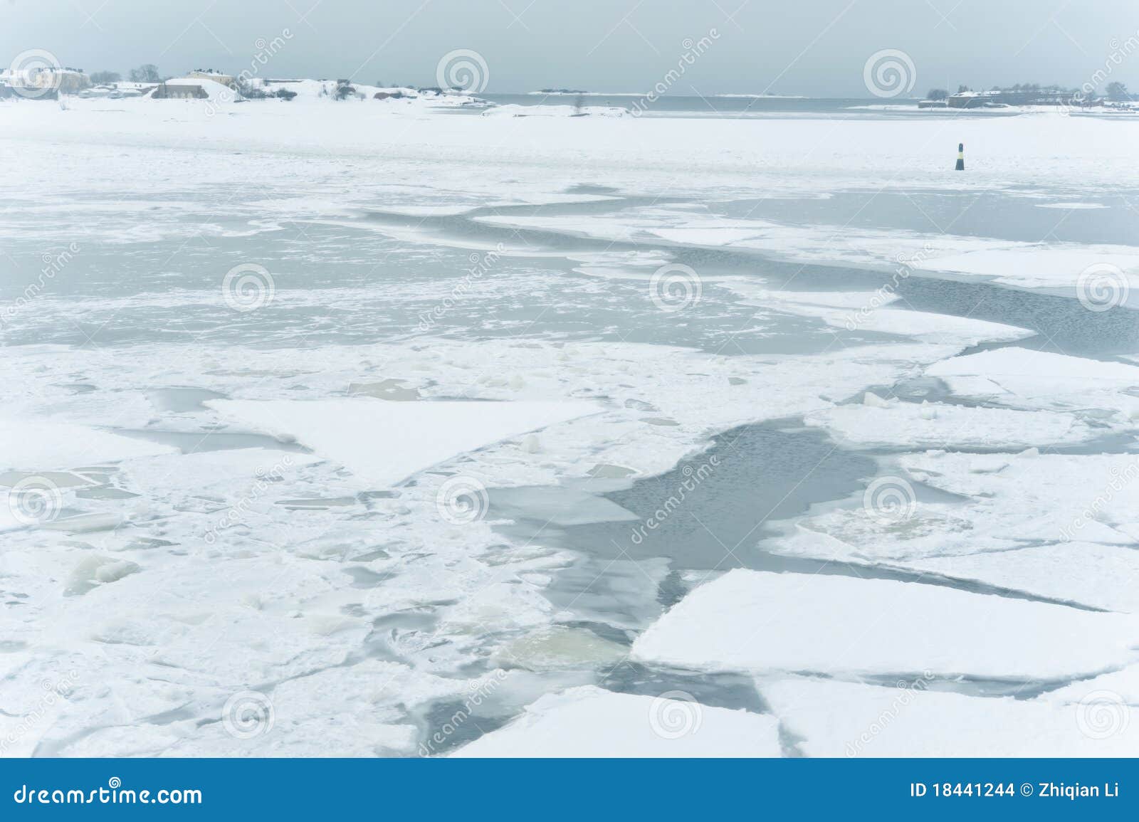 Iced sea and island stock photo. Image of tree, pure - 18441244
