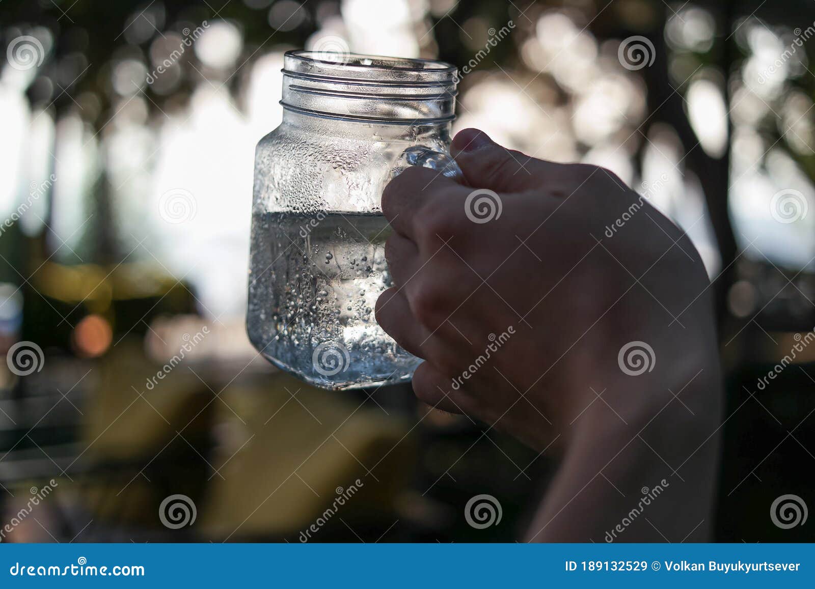 Ä°ced soda in jar glass stock image. Image of photograph - 189132529