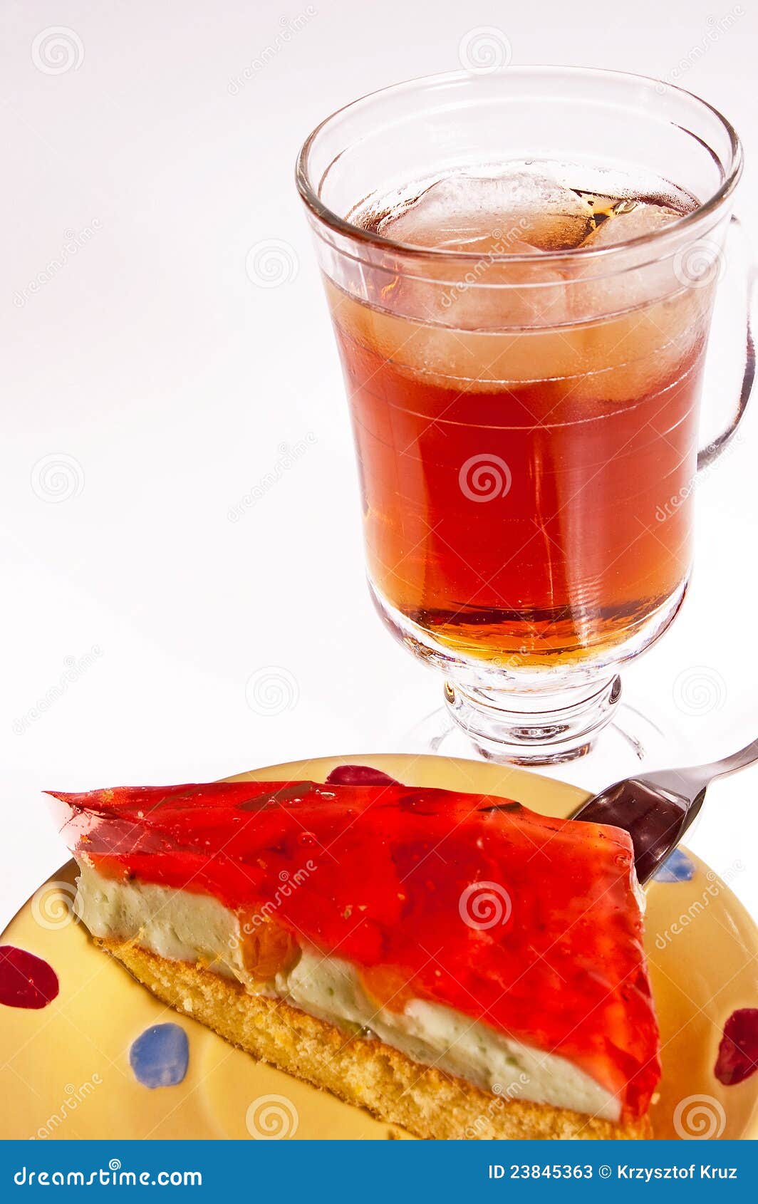 Iced tea and cake dessert stock image. Image of cube - 23845363
