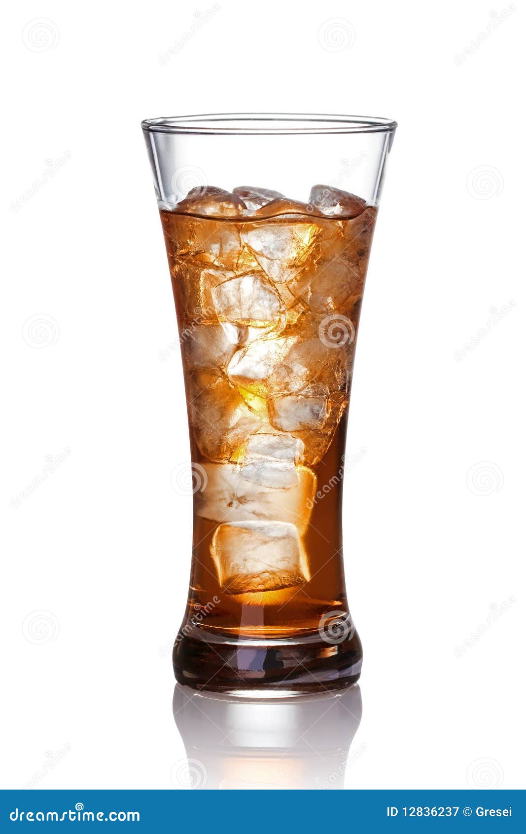 Iced Tea Glass stock image. Image of white, soda, water - 12836237
