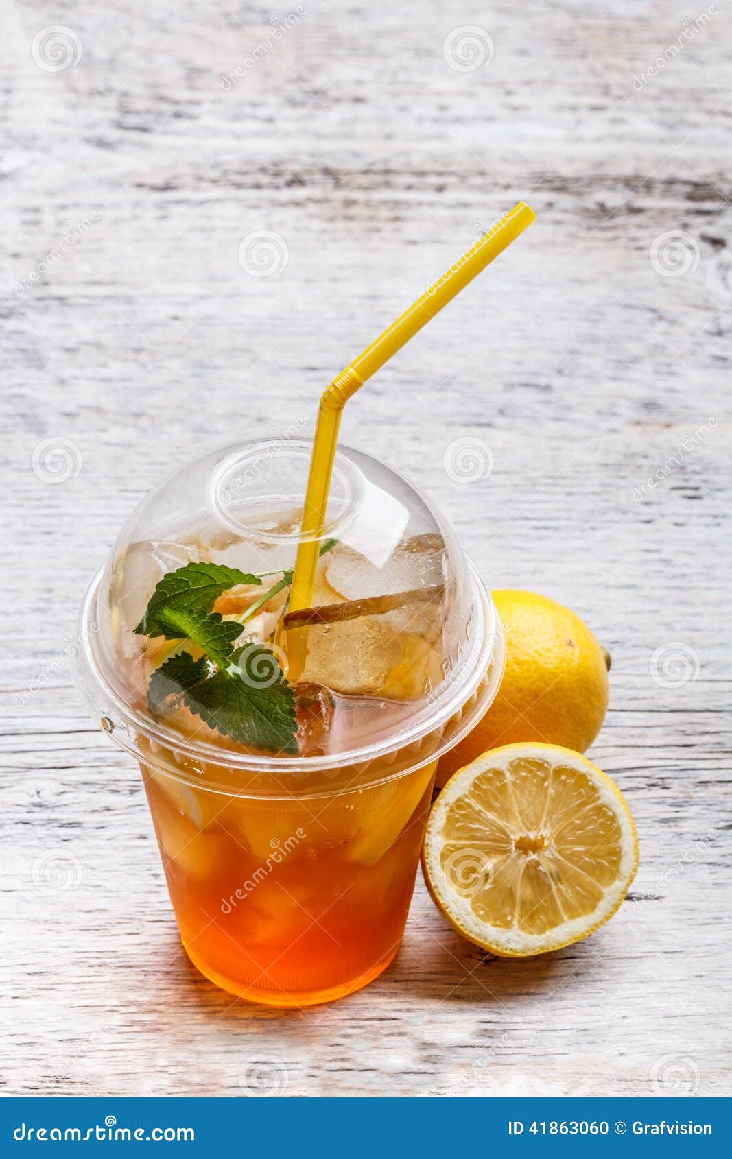 Iced tea stock photo. Image of cold, fresh, leaf, drink - 41863060