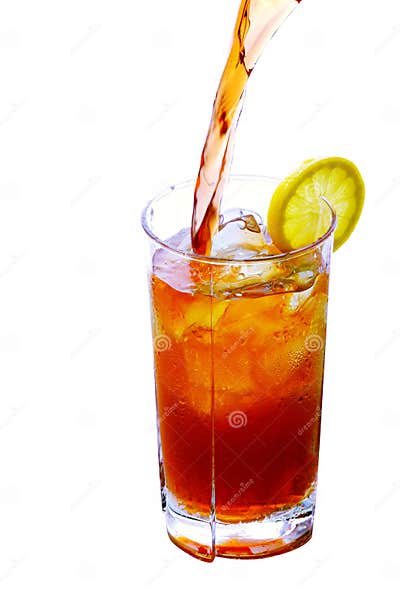 Iced Tea Pouring stock image. Image of isolated, drops - 5310637