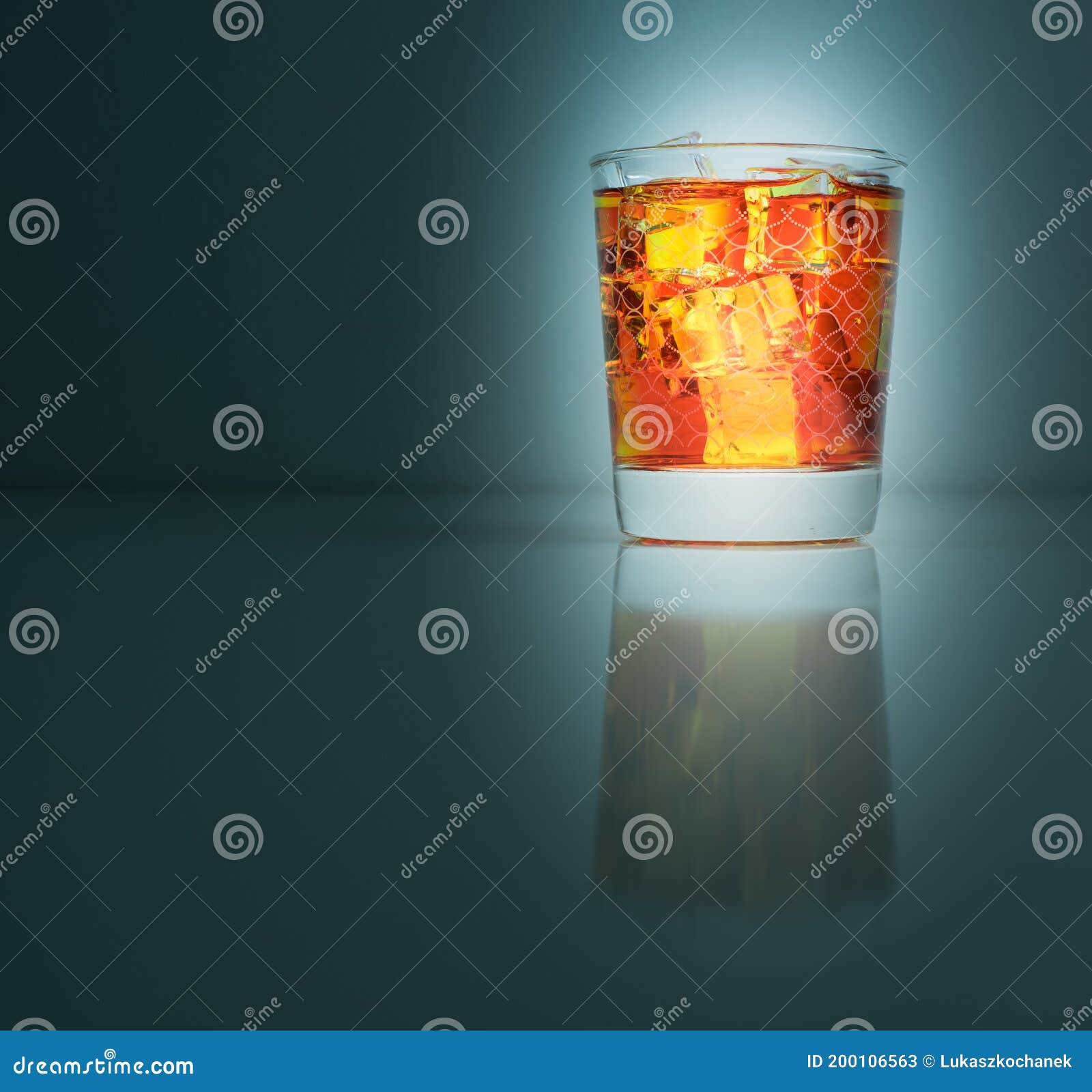 Iced Tea Served in a Glass Isolated on Dark Background Stock Image ...