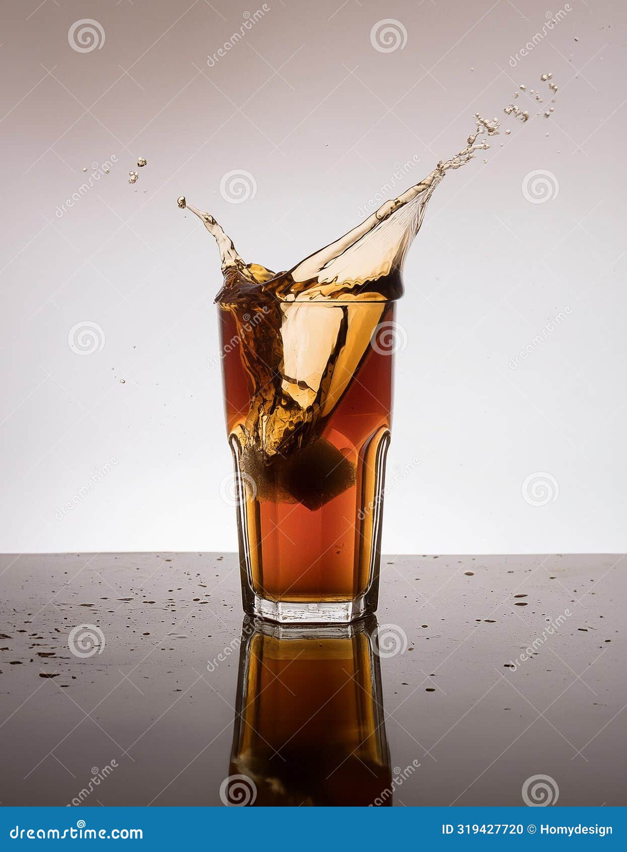 Iced Tea Splash stock illustration. Illustration of splash - 319427720