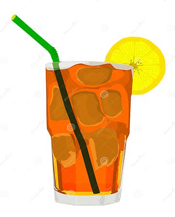 Iced Tea Vector stock vector. Illustration of cubes, iced - 3477688