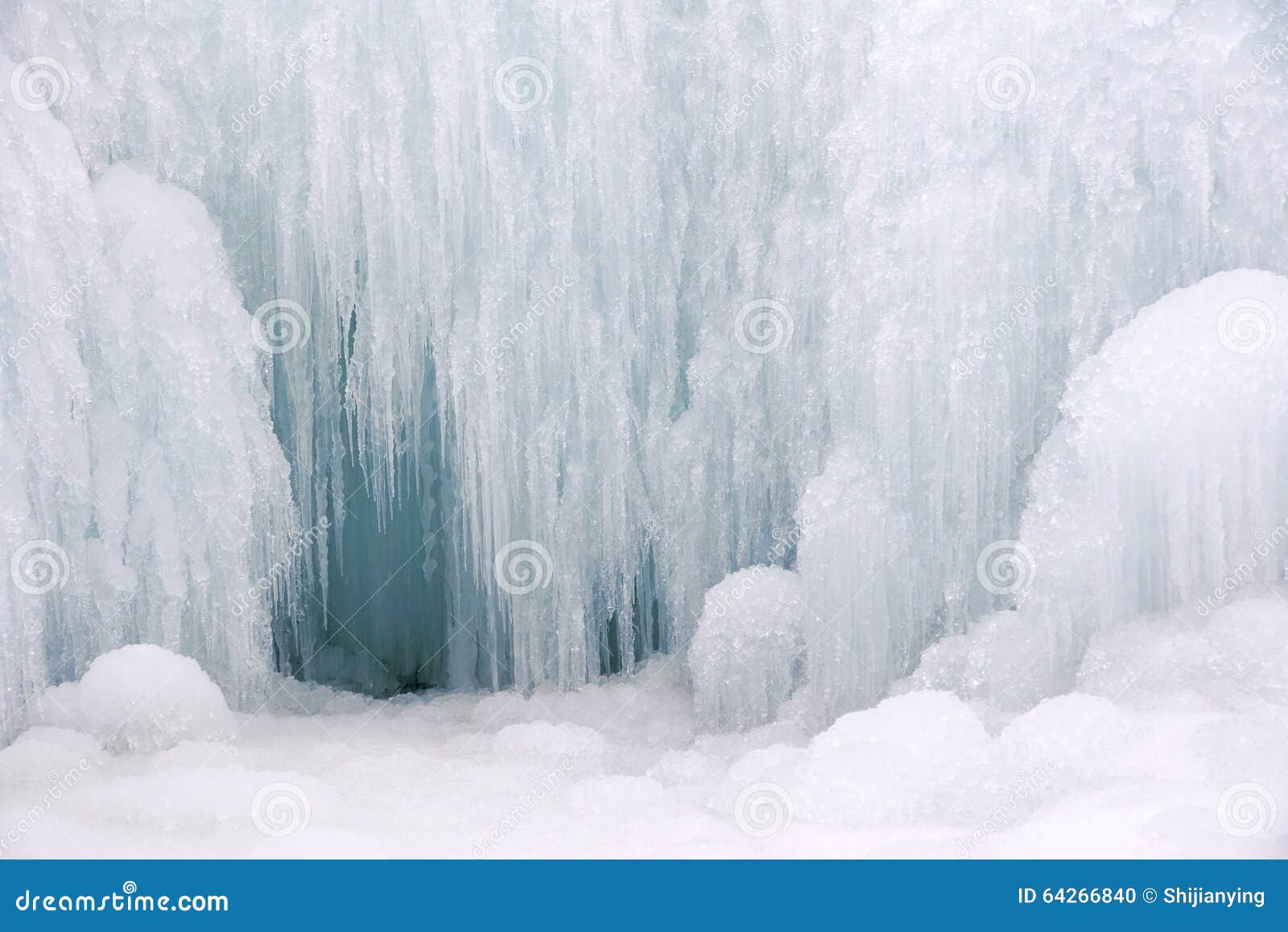 Icefall stock photo. Image of rocks, cave, rock, water - 64266840