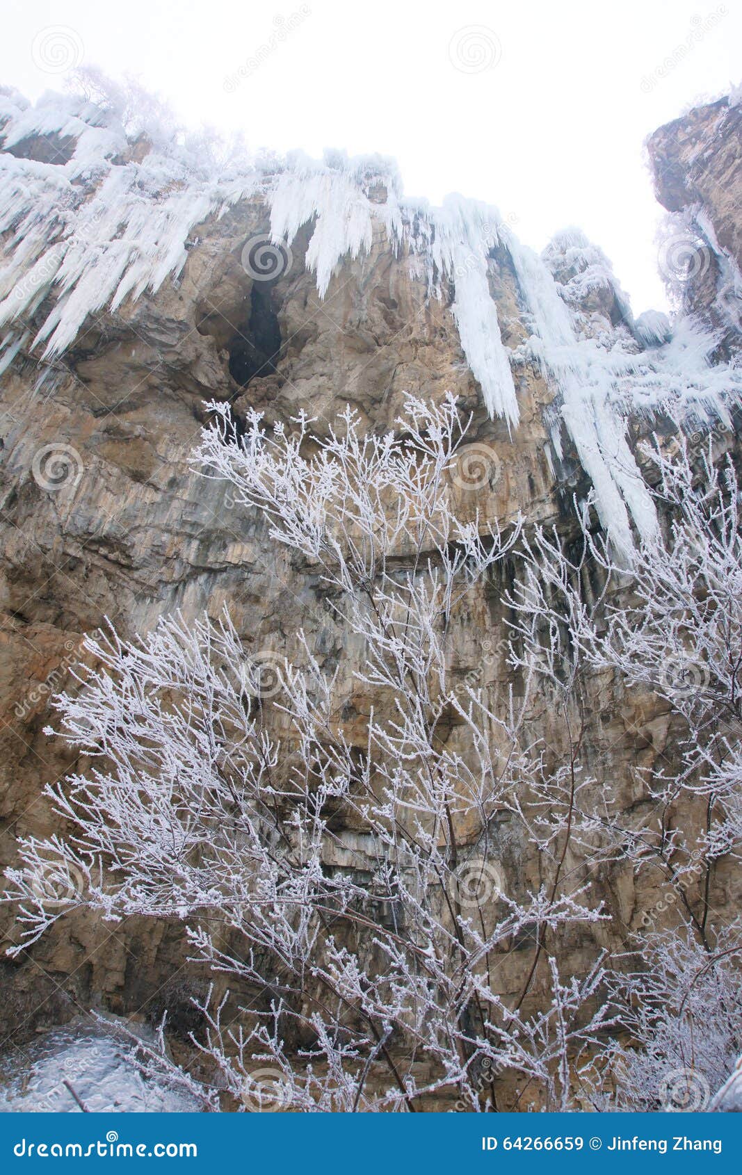 Icefall stock image. Image of close, frost, snow, winter - 64266659