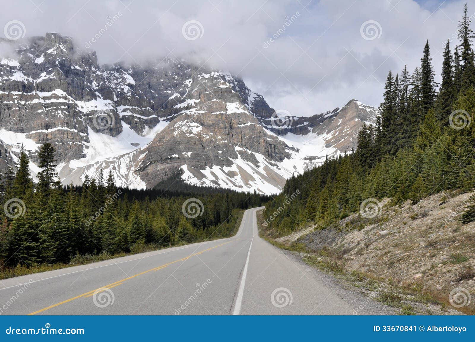 Icefields Parkway, Highway 93, Alberta (Canada) Stock Image - Image of ...