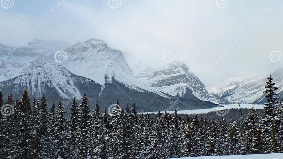 Icefields Parkway during the Winter in Banff National Park Stock Image ... Icefields Parkway during the Winter in Banff National Park Stock Image ...