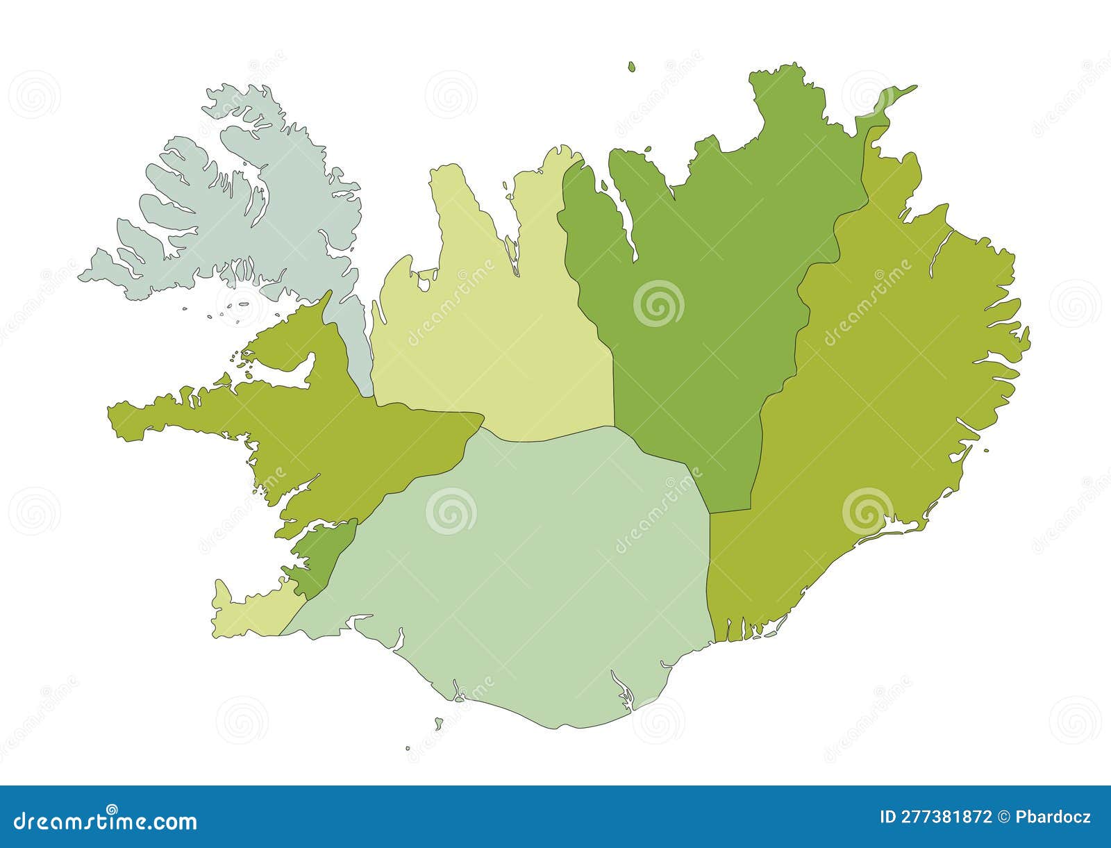 Detailed Editable Political Map with Separated Layers. Iceland Stock ...