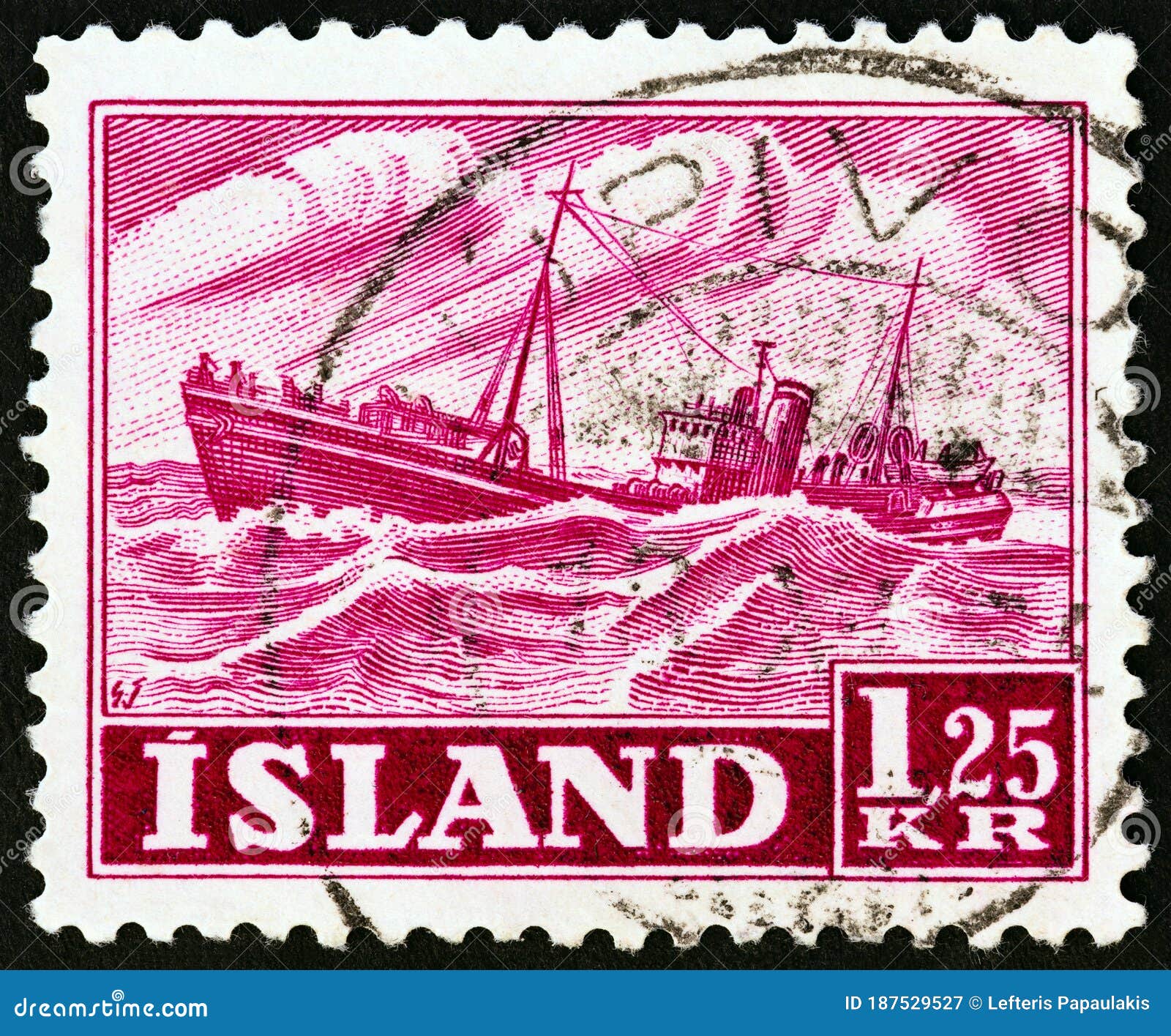 ICELAND - CIRCA 1952: a Stamp Printed in Iceland Shows Ingolfur ...