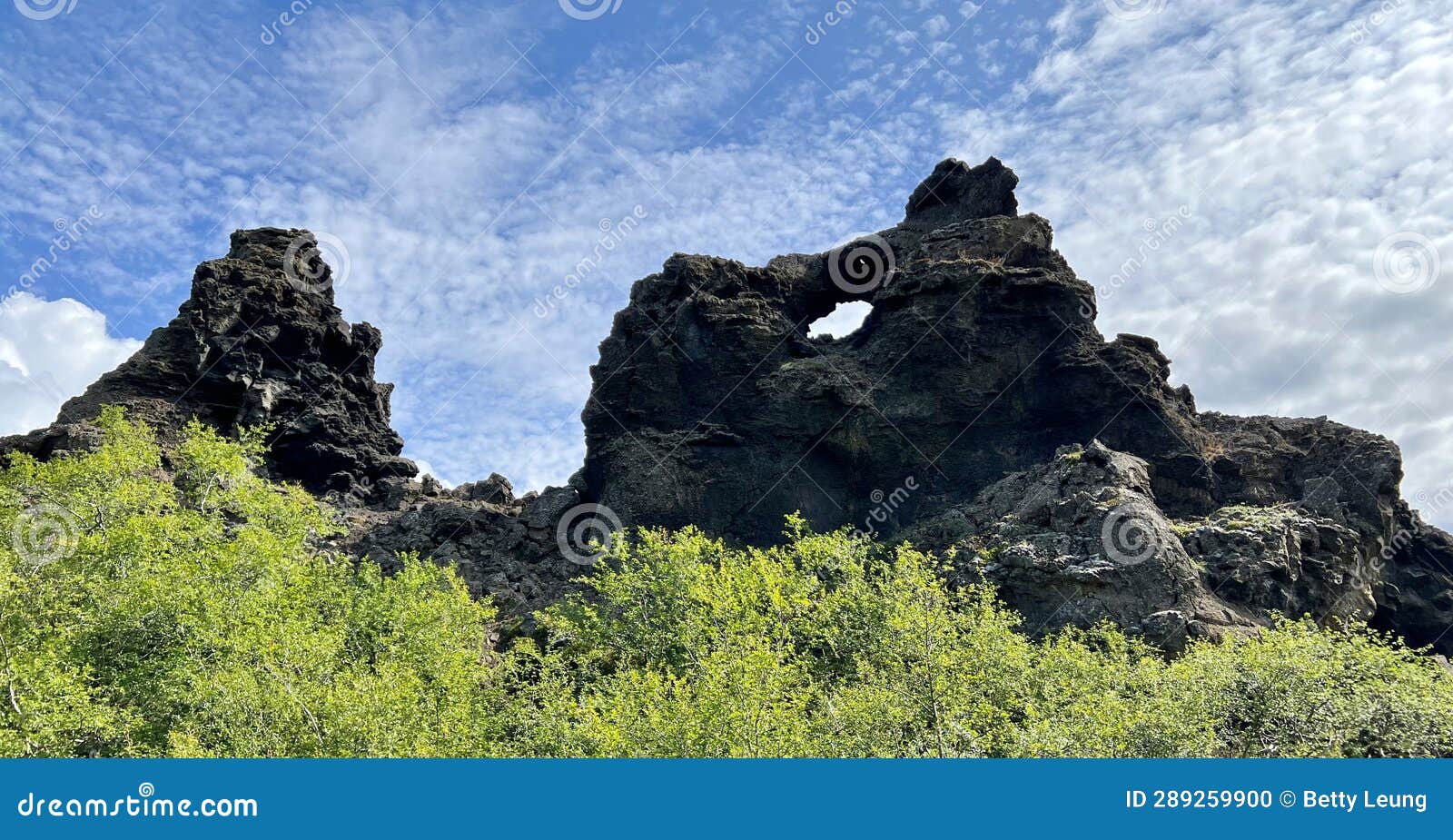 Different Rock Formations Left in Dimmuborgir Lava Field in Iceland ...