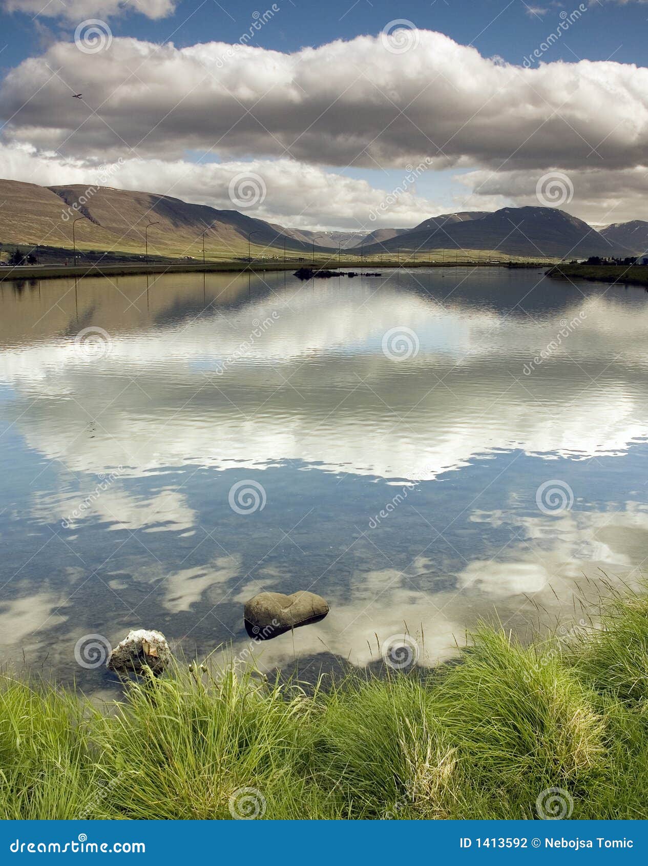 Iceland field stock photo. Image of clouds, scandinavia - 1413592