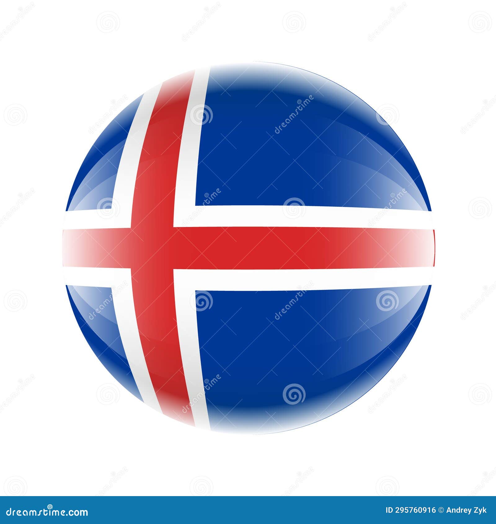 Iceland Flag icon in the stock vector. Illustration of countries ...