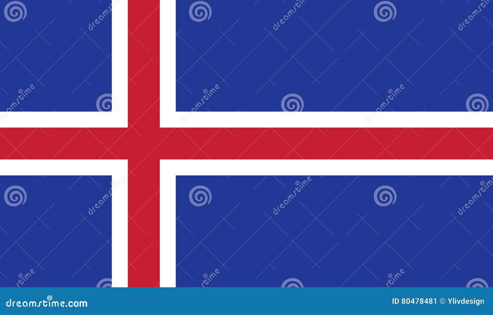 Iceland Flag Background. Icelandic Round Shapes. Seamless Pattern ...