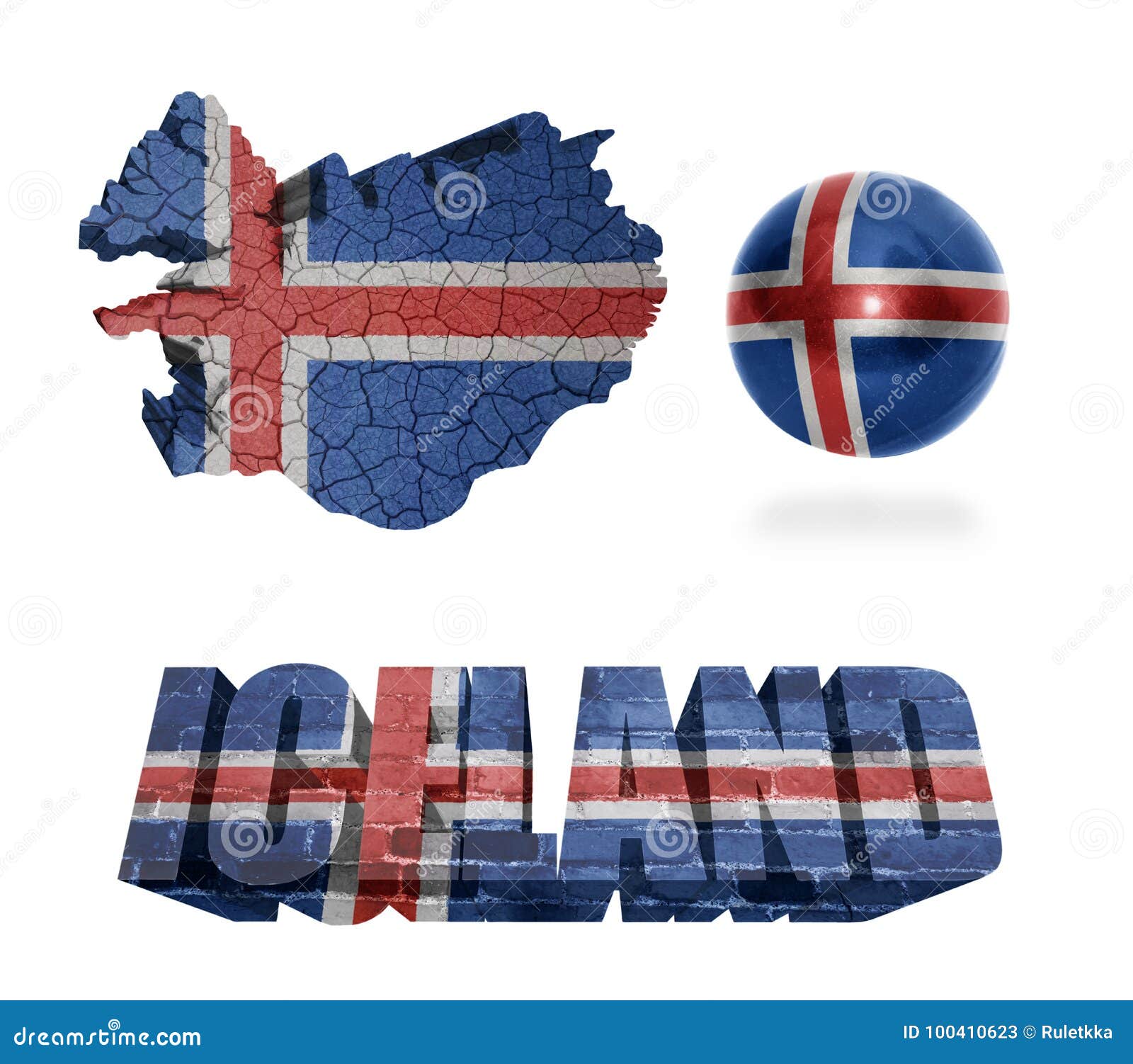 Icelandic Symbols stock illustration. Illustration of national - 100410623