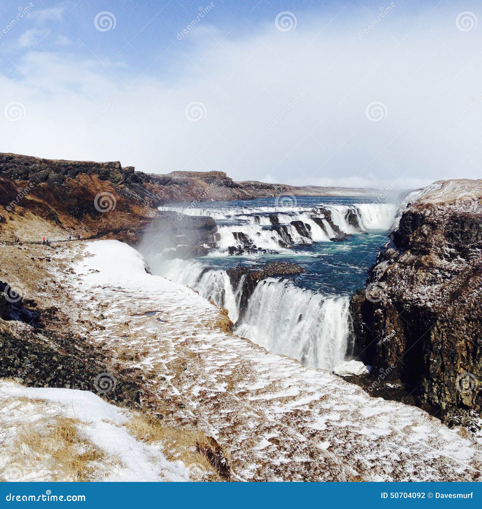 Iceland stock photo. Image of waterfall, snow, iceland - 50704092