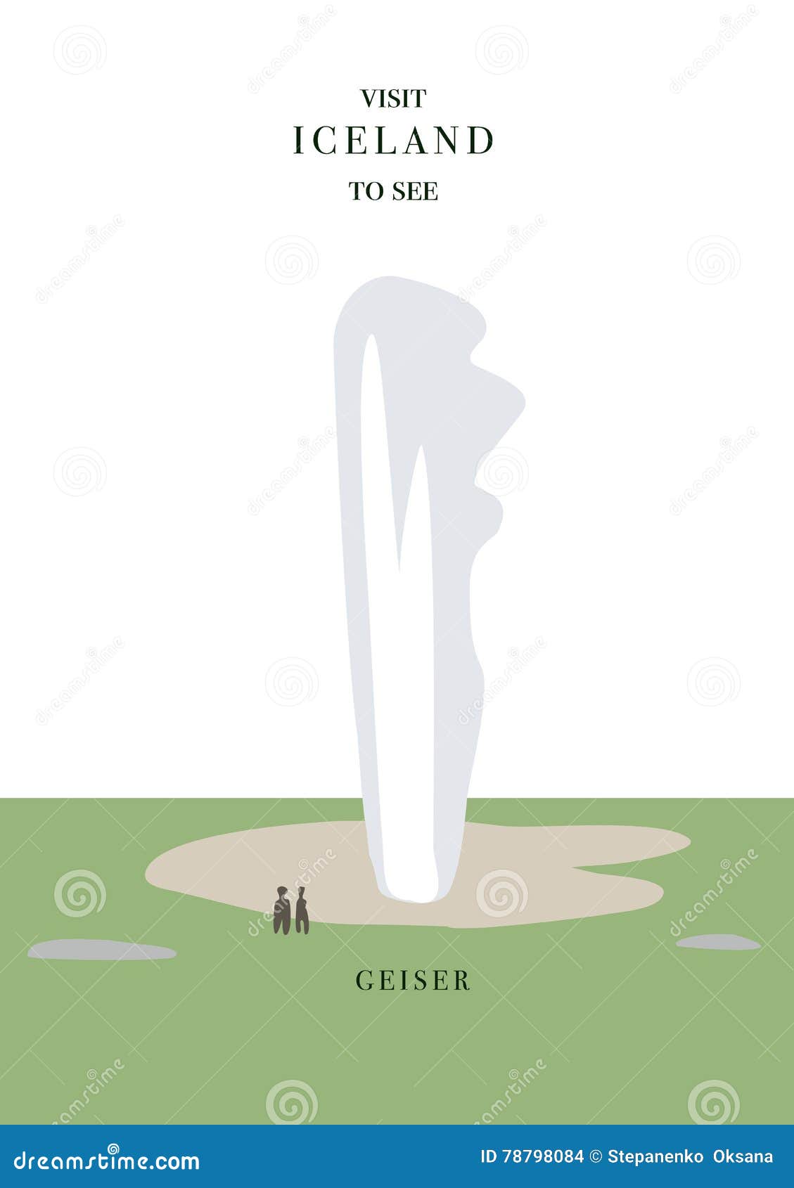Geiser Iceland Stock Illustrations – 1 Geiser Iceland Stock ...