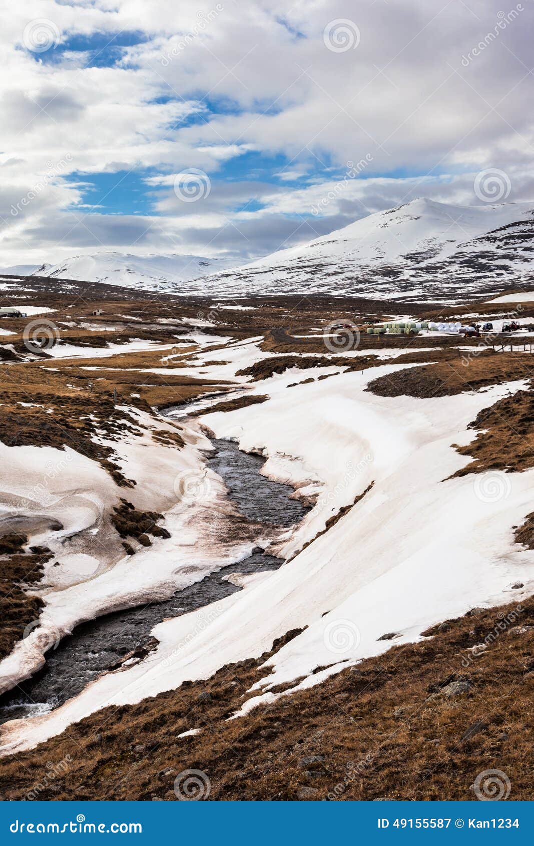 Iceland Landscape in Spring Stock Image - Image of nature, river: 49155587