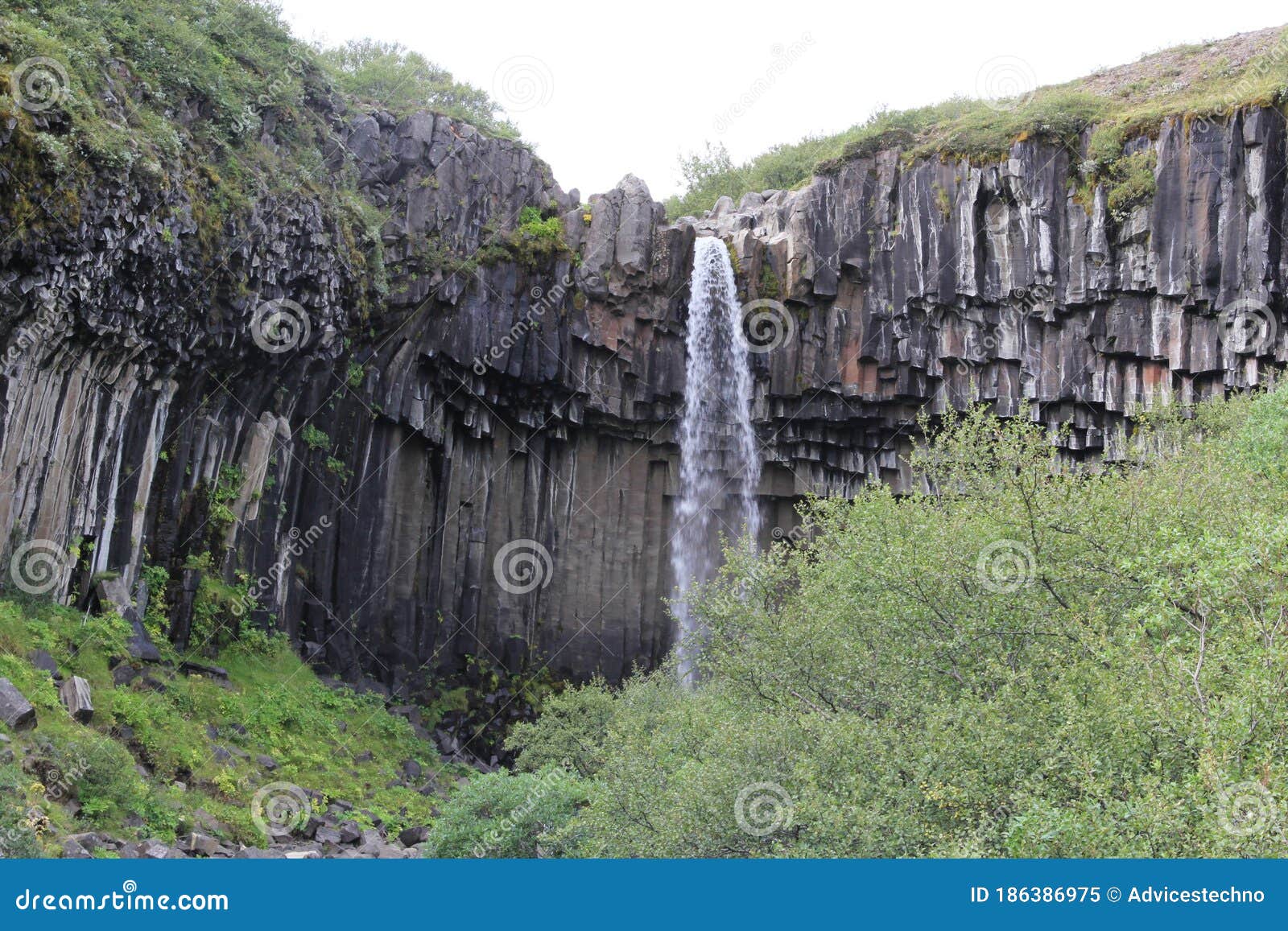 Iceland Landscapes with Greenery and Water Stock Image - Image of ...