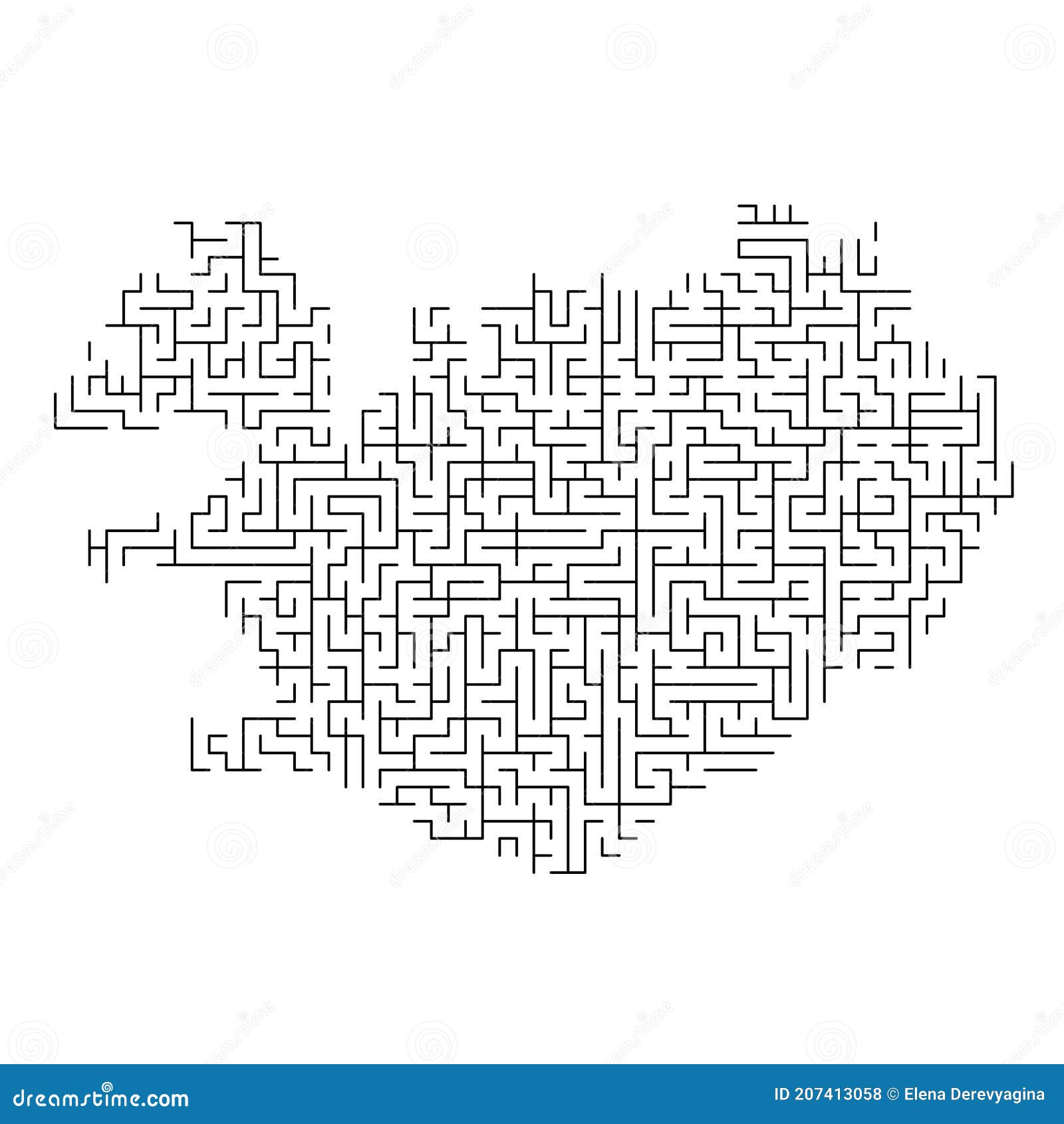 Iceland Map from Black Pattern of the Maze Grid. Vector Illustration ...