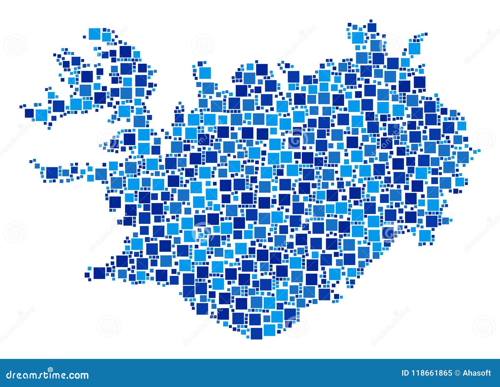 Iceland Map Mosaic of Pixels Stock Vector - Illustration of geographic ...
