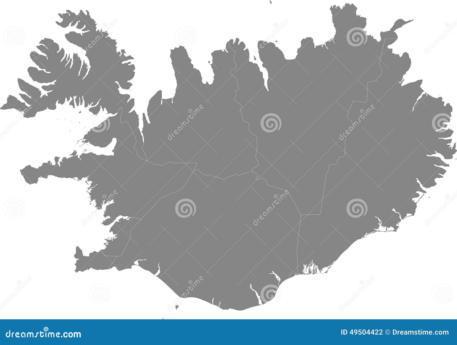Westfjords Region Iceland Island, Regions Of Iceland Map Vector ...