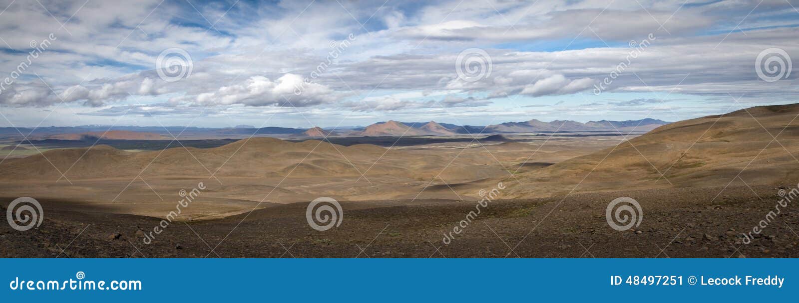 Iceland panorama stock image. Image of inland, countryside - 48497251