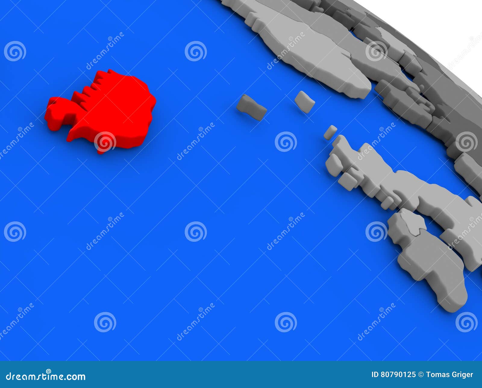Iceland in red stock illustration. Illustration of republic - 80790125