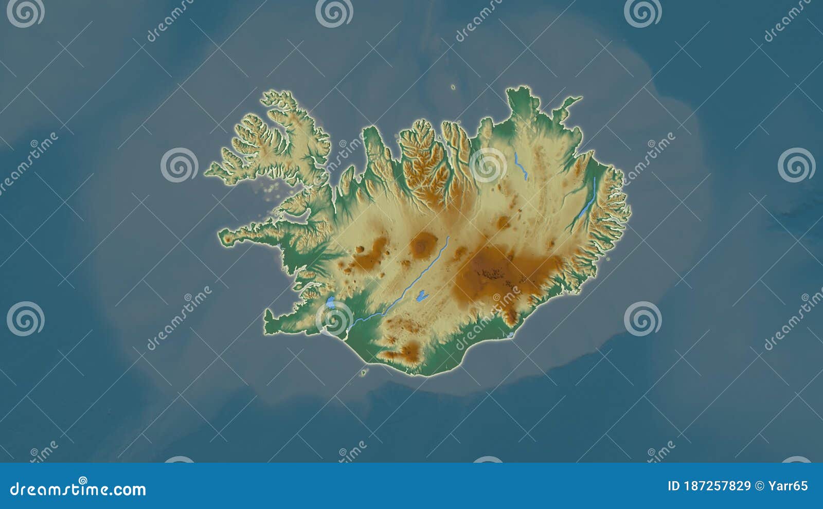 Iceland - Relief. Composition Stock Illustration - Illustration of ...