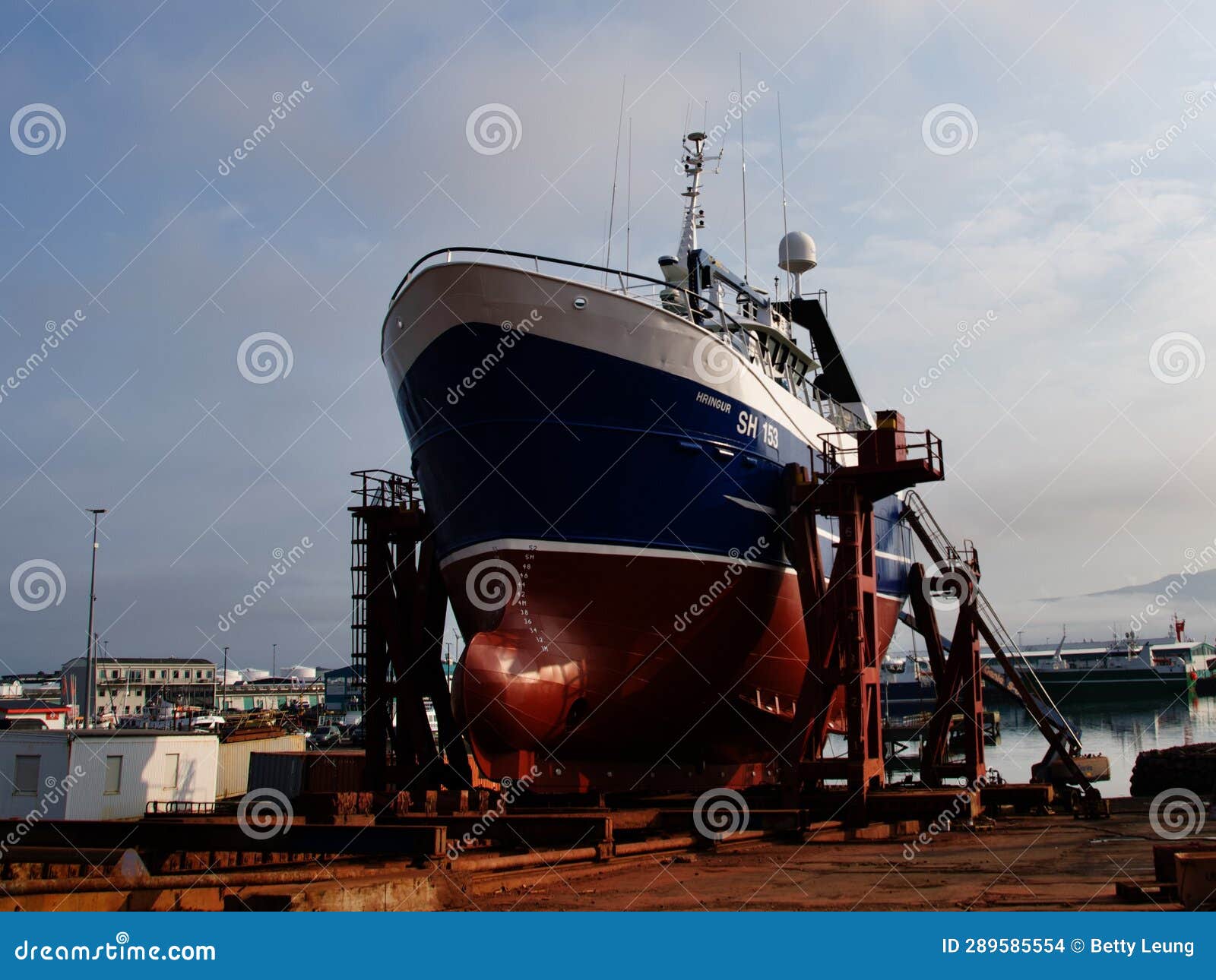 Ship Being Repaired in Reykjavik Shipyard in Iceland Editorial Stock ...