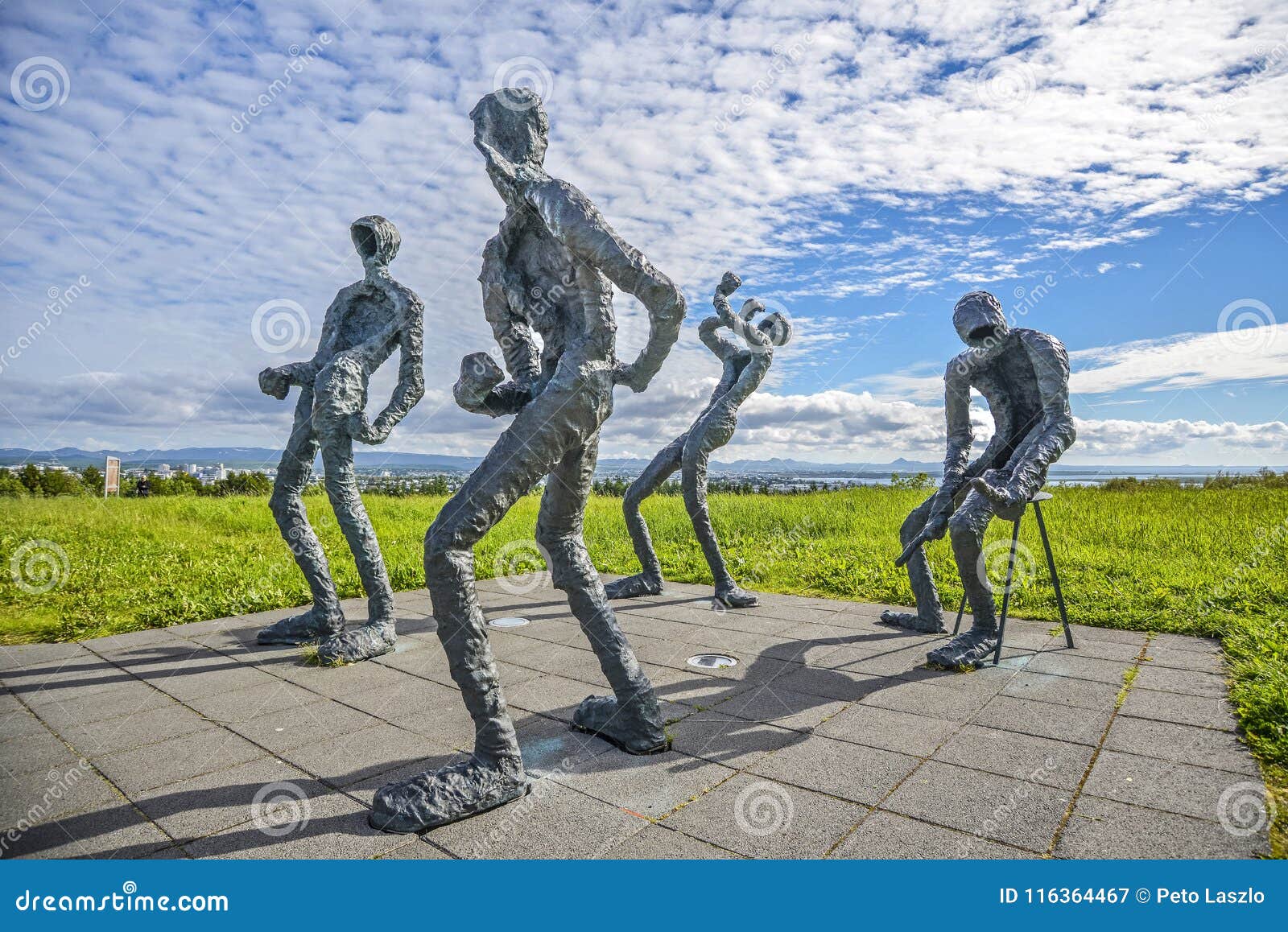 Iceland Sculptures with Human Shape Editorial Photography - Image of ...