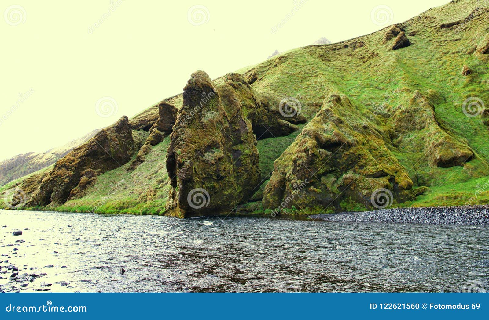 Iceland. Strange Mossy Rocks at the River Stock Photo - Image of ... Iceland. Strange Mossy Rocks at the River Stock Photo - Image of ...