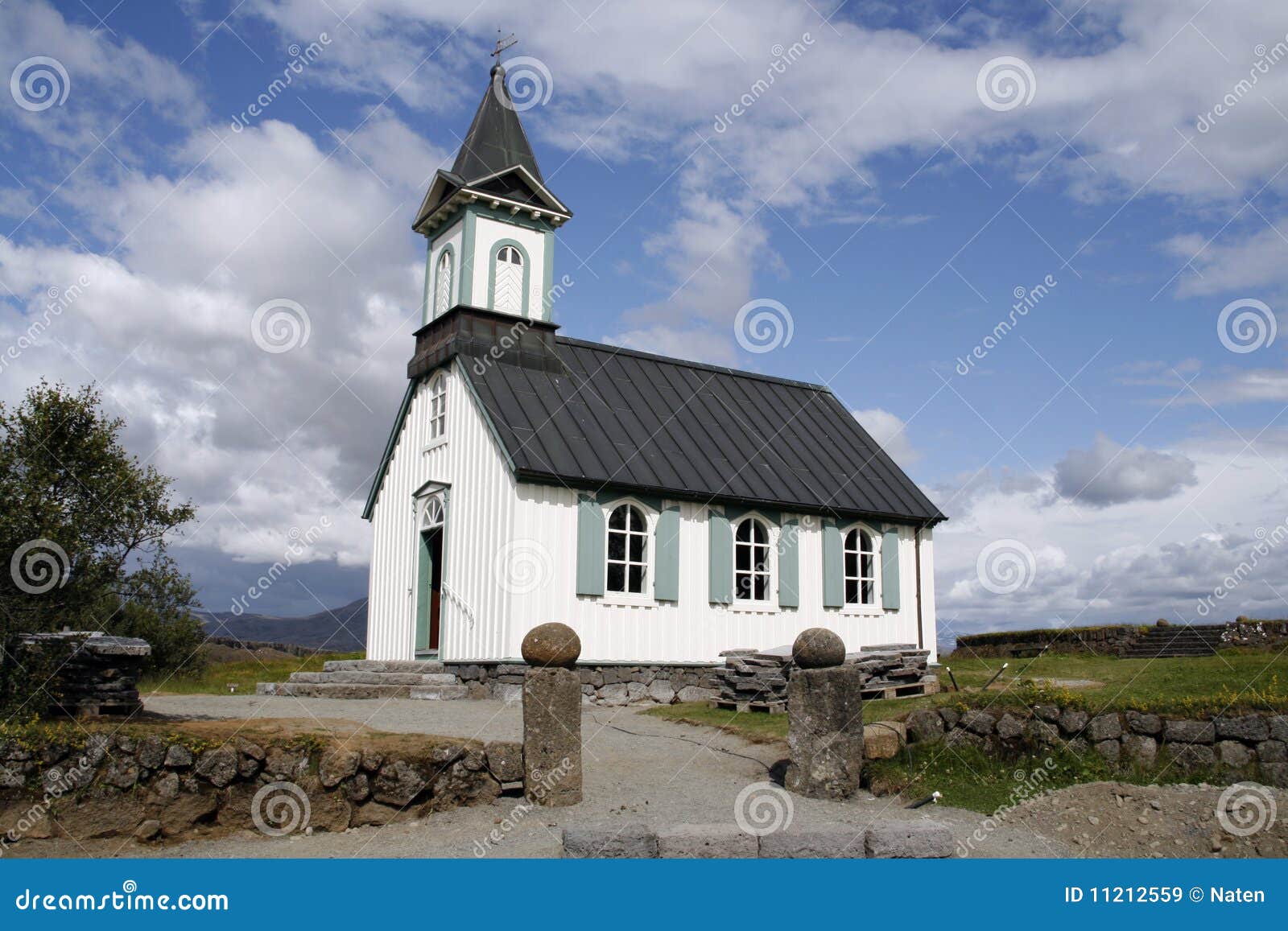 Icelandic church stock image. Image of summer, religious - 11212559